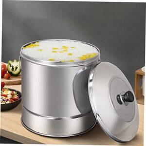 FELTECHELECTR Stainless Steel Rice Steamer Dumpling Steamer Lunch Box Containers Commercial Rice Cooker Rice Serving Bucket Sushi Rice Container Steam Baskets Dumpling Rice Barrel Home Supplies