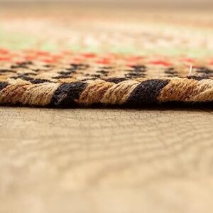 Super Area Rugs Oval 4' X 6' Earthtone Oval Braided Rug - Use as Living Room Rugs, Bedroom Rugs, Dining Room Rugs - Reversible - Rustic - Country - Primitive - Farmhouse Decor Rug