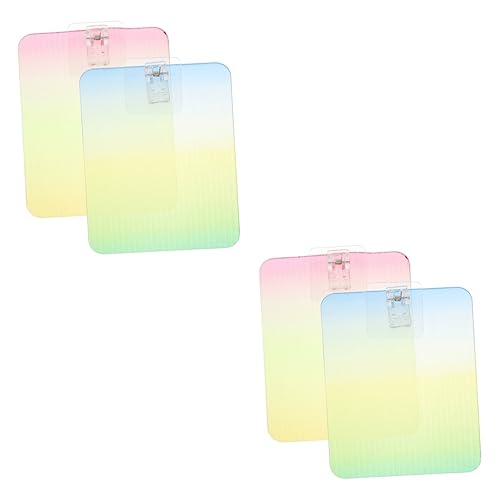 Misti Stamping Tool 4 Pcs Plate Clamp Paper File Organizer Teacher Clipboard Plastic Sketch Board Writing Base Plate Exam Paper Clips Acrylic Bottom Plate Office White Hardboard