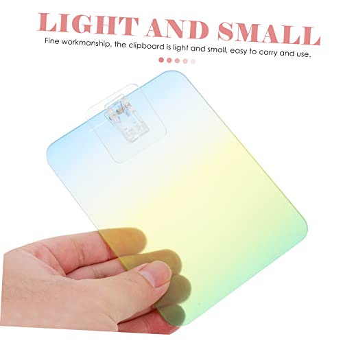 Misti Stamping Tool 4 Pcs Plate Clamp Paper File Organizer Teacher Clipboard Plastic Sketch Board Writing Base Plate Exam Paper Clips Acrylic Bottom Plate Office White Hardboard