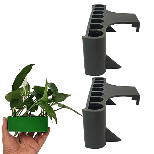 2PC 7 Holes Upgraded Aquatic Plant Cup Aquarium Plant Holder for Tank - Perfect for Fish Tank Aquaponic Plant Cultivation and Aquascape Decorations on Top of Tank