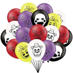 five nights party supplies, 40pcs five night theme birthday party latex balloons party favors, five nights party decorations