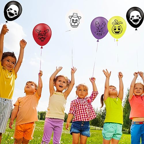 Five Nights Party Supplies, 40pcs Five Night Theme Birthday Party Latex Balloons Party Favors, Five Nights Party Decorations