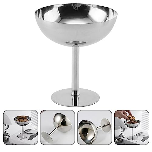 Luxshiny ice cream storage containers ice cream plate stainless steel dessert cup stainless steel ice cream cup container for food containers for food milk shake cup ice cream serving cup