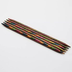 Yarn Ave Knit Pro Symfonie Birch Wood Colorful Double Pointed Needles, 6''/8'' 2.0-8.0mm Hand Knitting Pins for Socks Mittens Hats Necks Baby Projects Scarfs (6''-15CM, 3.75mm (US 5))