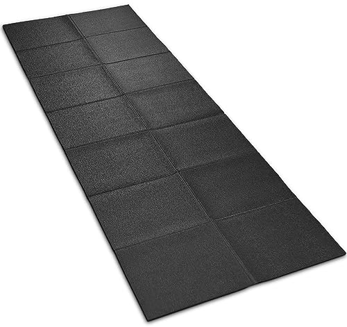 ETUST Treadmill Mat, Foldable Exercise Equipment Mat Non-Slip Durable Exercise Bike Mat High Density Fitness Workout Mats for Home Gym Hardwood Floors Carpet Protection