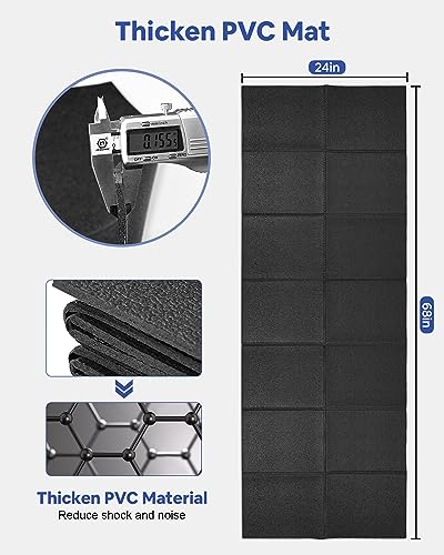 ETUST Treadmill Mat, Foldable Exercise Equipment Mat Non-Slip Durable Exercise Bike Mat High Density Fitness Workout Mats for Home Gym Hardwood Floors Carpet Protection