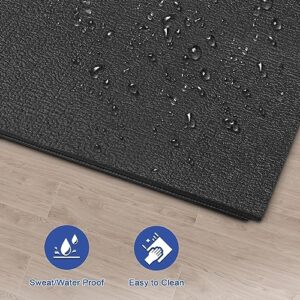 ETUST Treadmill Mat, Foldable Exercise Equipment Mat Non-Slip Durable Exercise Bike Mat High Density Fitness Workout Mats for Home Gym Hardwood Floors Carpet Protection