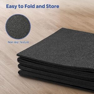 ETUST Treadmill Mat, Foldable Exercise Equipment Mat Non-Slip Durable Exercise Bike Mat High Density Fitness Workout Mats for Home Gym Hardwood Floors Carpet Protection