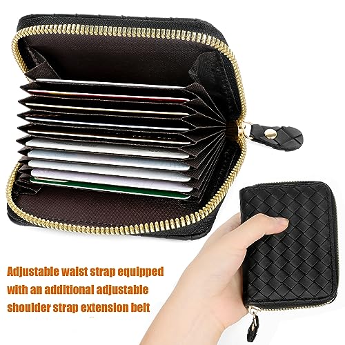 Convertible Fanny Packs For Women Men with Mini Card Wallets, Fashion Crossbody Bags for Women Men Trendy, Convertible Waist Pack Belt Bag Sling Bag Shoulder Bag with Shoulder Strap Extension Belt