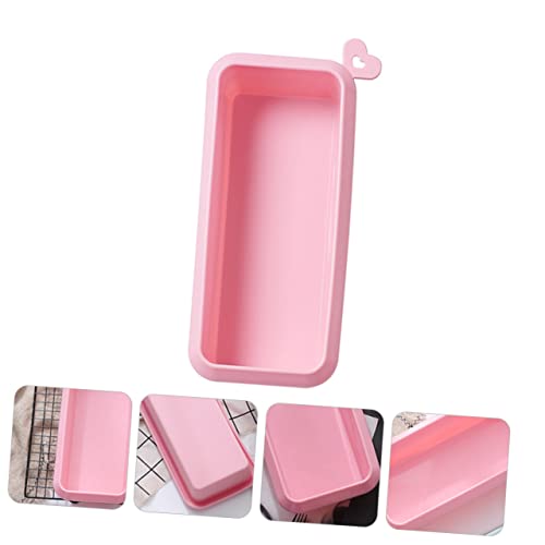 VILLCASE Silicone Baking 1pc Rectangular Silicone Mold De Para Gelatinas Mini Saucepan Silicone Loaf Pan Silicone Cake Mould Baking Tin Bread Loaf Pan Silica Gel Pink Bread Mould Household