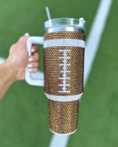 live love gameday® crystal football blinged out 40 oz. tumbler