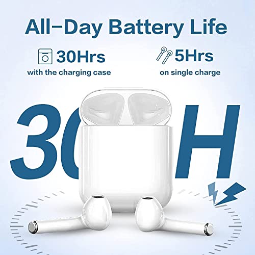 Wireless Earbuds,Bluetooth 5.0 Noise Cancelling Earbuds, 30H Playtime, Hi-Fi Stereo Audio Earbuds with Mics, IPX5 Waterproof, Touch Control, Type-C Quick Charging Case