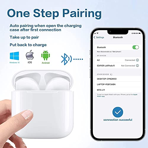 Wireless Earbuds,Bluetooth 5.0 Noise Cancelling Earbuds, 30H Playtime, Hi-Fi Stereo Audio Earbuds with Mics, IPX5 Waterproof, Touch Control, Type-C Quick Charging Case