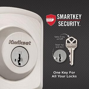 Kwikset Henley Front Entry Door Handleset and Deadbolt with Interior Reversible Lever, Featuring SmartKey Re-Key Security Technology with Microban Protection in Satin Nickel