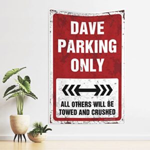 man cave rules dave parking only tapestry space decor vintage decor (size : 75x100cm)