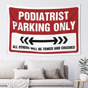 man cave rules podiatrist parking only tapestry space decor vintage decor (size : 75x100cm)