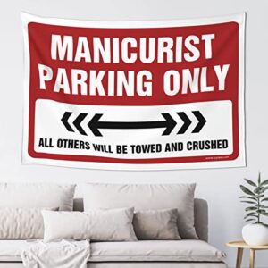 man cave rules manicurist parking only tapestry space decor vintage decor (size : 75x100cm)