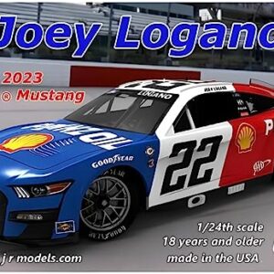 Salvinos JR Joey Logano 2023 Darlington Throwback Shell Pennzoil Adult Plastic Model Car Kit 1:24 Scale