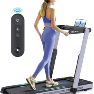 AHGOKL Treadmills for Home, 3 in 1 Foldable Treadmill, 3.0HP Walking Pad Treadmill Standing Under Desk for Office and Apartment, Portable Running Machine Max 300 LBS with Speaker, APP, Remote Control