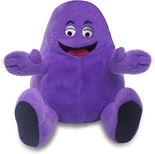 ZXQJRAQ Grimace Plush - 8inch Grimace Plush Plushie Toys for Fans Gift - Cute & Soft Stuffed Figure Doll for Kids and Adults (A)