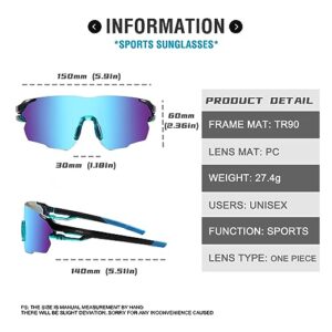 EYFA Sports Baseball Polarized Sunglasses, UV400 Protection Sun Glasses For Kids Men Women Youth Cool Polarized Sunglasses (sky blue)