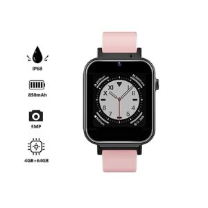 ZUONU Air 4G LTE Smart Watch Phone GPS 4GB 128GB HD Camera 5MP Men Face ID WiFi Android 9.1 IP68 Waterproof Smartwatch (Color : A, Size : 4GB with 128G)