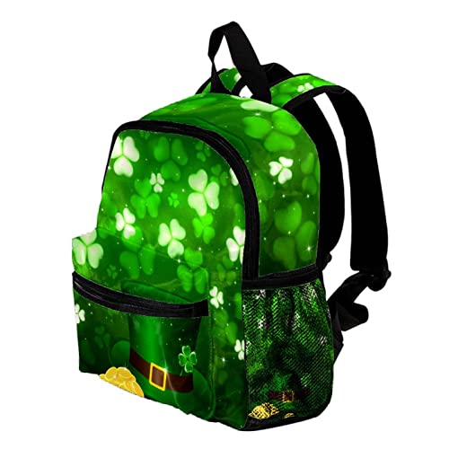 suojapuku Small Backpack,Mini Backpack Lightweight Backpack,st.patrick's day leaves hat Printing Small Daypack Travel Rucksack