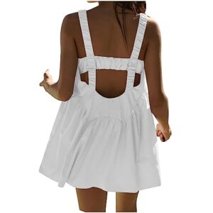 Corset Dress for Women A Line Summer Dresses for Women 2023 FP Dupes Hot Shot Dress with Built in Bra and Shorts Sun Dresses Tennis Golf Athletic Workout Y2K Sleeveless Dress Womens Boho Dresses L