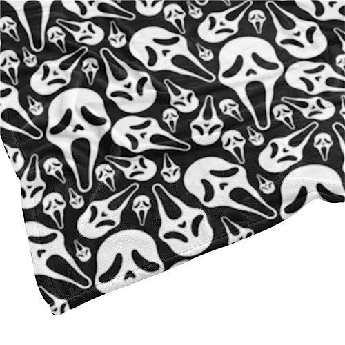 Lament Configuration Ghostface Scream, Halloween Decoration Throw Blanket for Women Men Girls Boys Couch Sofa Bed Decor 60" x 50" (150cm x 130cm)