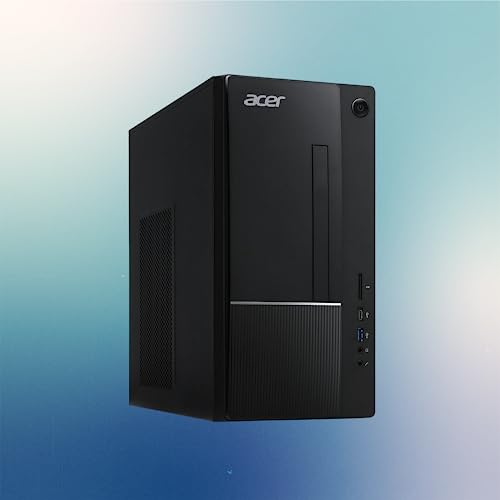 acer Aspire Newest 13th Generation i5 Business Tower Desktop Computer, 13th Gen Intel Core i5-13400, 32GB RAM, 1TB SSD, Wi-Fi 6, HDMI, Wired Keyboard and Mouse, Windows 11 Pro, Black