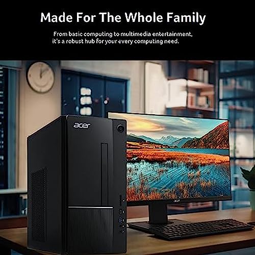 acer Aspire Newest 13th Generation i5 Business Tower Desktop Computer, 13th Gen Intel Core i5-13400, 32GB RAM, 1TB SSD, Wi-Fi 6, HDMI, Wired Keyboard and Mouse, Windows 11 Pro, Black