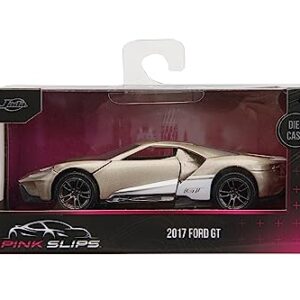 Pink Slips 1:32 2017 Ford GT Die-Cast Car, Toys for Kids and Adults(Metallic Gold)