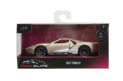 Pink Slips 1:32 2017 Ford GT Die-Cast Car, Toys for Kids and Adults(Metallic Gold)