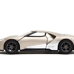 Pink Slips 1:32 2017 Ford GT Die-Cast Car, Toys for Kids and Adults(Metallic Gold)