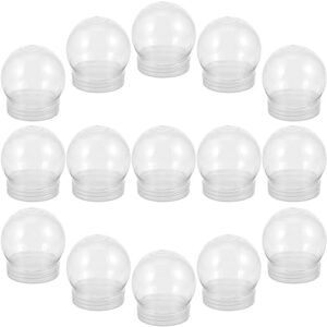 bestoyard 15 pack 4 inch snow globes diy snow globes clear plastic water globe with screw off cap water globe jar for diy crafts christmas home decoration snow globe kit