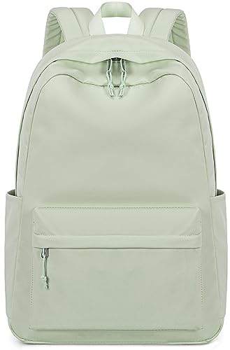 School Backpack for Teen Girls Bookbags Elementary High School Corduroy Laptop Bags Women Travel Daypacks (Solid Green)