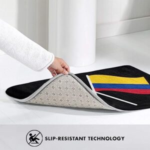 American and Colombia Flag Non-Slip Mat 20x31in Suitable for Home Kitchens and Offices