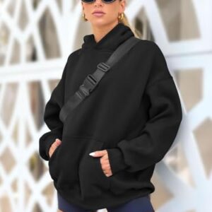 AUTOMET Black Hoodies for Women Oversized Sweatshirts Cute Fleece Long Sleeve Shirts Sweaters Loose Casual Winter Pullover Fall Outfits Y2k Owith Pockets 2023