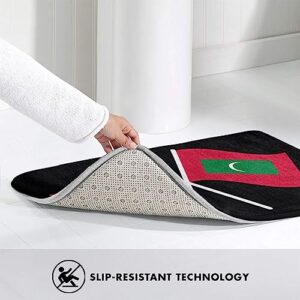 American and Maldives Flag Non-Slip Mat 20x31in Suitable for Home Kitchens and Offices