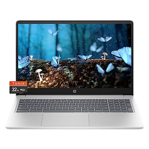 HP Chromebook Laptop 2023| Intel Processor N200 Beats i7-10510Y| 15.6inch IPS Display Narrow Bezel| Numeric Keyboard| Wireless Wi-Fi6| USB C| Fast Charge (8GB RAM |64GB eMMC+32G SD Card)