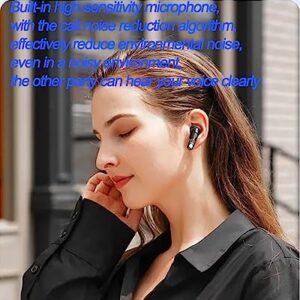 Wireless Headphones, Bluetooth Earbuds ENC Noise Cancelling Translucent Earphones in Ear, HiFi Stereo Dual Microphone Mini Sport Ear Buds with Fast Charging,IP7 Waterproof Sweat Resistant Headphones