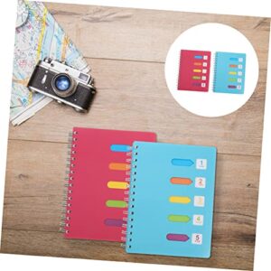 Ciieeo 2pcs Notebook Wire Bound Notebook Ruled Spiral Agenda Notebook Memo Notepad Sketchbook A5 Spiral Notebook Fashion Book Digital Paper Notebook Portable Diary Books A5 Coil Notepads