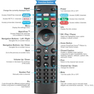 XRT140 Universal Remote Control for All VIZIO Smart TVs, TV Remote Replacement for VIZIO TV Smartcast D-Series E-Series M-Series P/PX-Series V-Series, OLED-Series