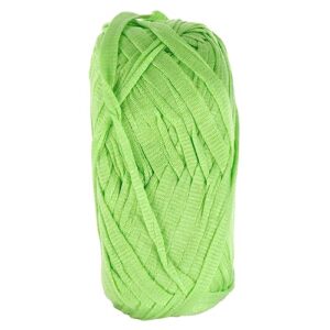 coheali 1 roll flat line wiring jumbo yarn fluffy yarn braided stretch band sock yarn fluffy knitting yarn chunky acrylic light green diy accessories macrame rope braided cord crochet rope