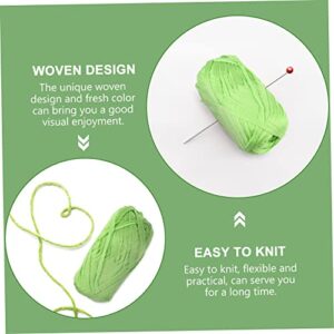 COHEALI 1 Roll Flat Line Wiring Jumbo Yarn Fluffy Yarn Braided Stretch Band Sock Yarn Fluffy Knitting Yarn Chunky Acrylic Light Green DIY Accessories Macrame Rope Braided Cord Crochet Rope