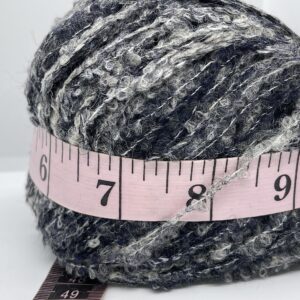 Black, Grey, Beige Alpaca Boucle Fine Yarn - Alpaca, Wool, Nylon, Acrylic Blend - Fine, Sport, Baby Weight, 50 Grams (1.75 Ounces) 200 Meters (218 Yards)