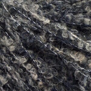 Black, Grey, Beige Alpaca Boucle Fine Yarn - Alpaca, Wool, Nylon, Acrylic Blend - Fine, Sport, Baby Weight, 50 Grams (1.75 Ounces) 200 Meters (218 Yards)