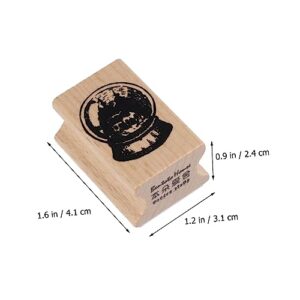 EXCEART Christmas Craft Stamp 2pcs Holiday Stamp Letter Crafts Stampers Wooden Stamper Stampers Party Favors Seal Die Christmas Party Favors Xmas Stamp