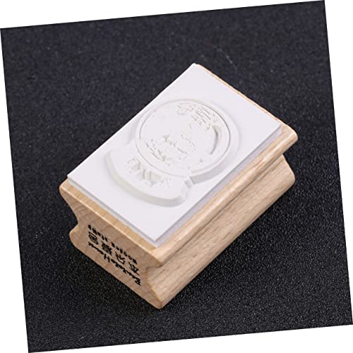 EXCEART Christmas Craft Stamp 2pcs Holiday Stamp Letter Crafts Stampers Wooden Stamper Stampers Party Favors Seal Die Christmas Party Favors Xmas Stamp